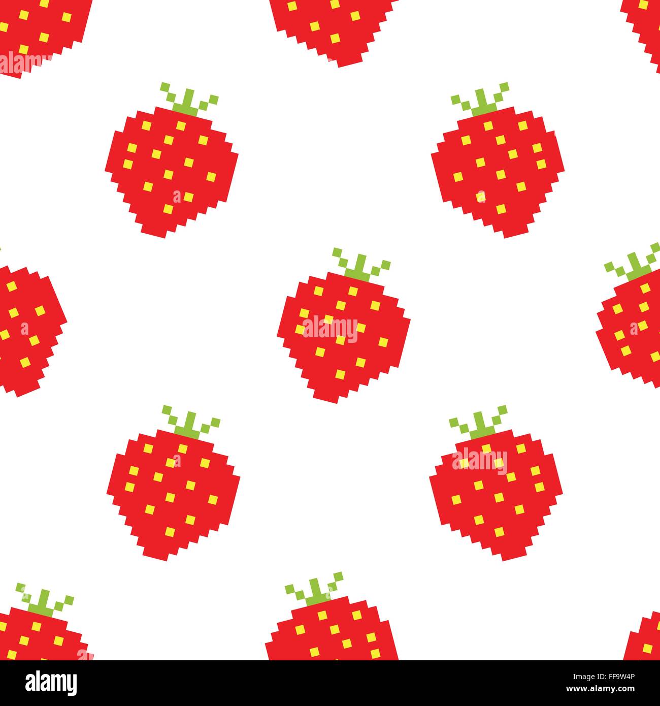 Pixel art strawberry Stock Vector Images - Alamy