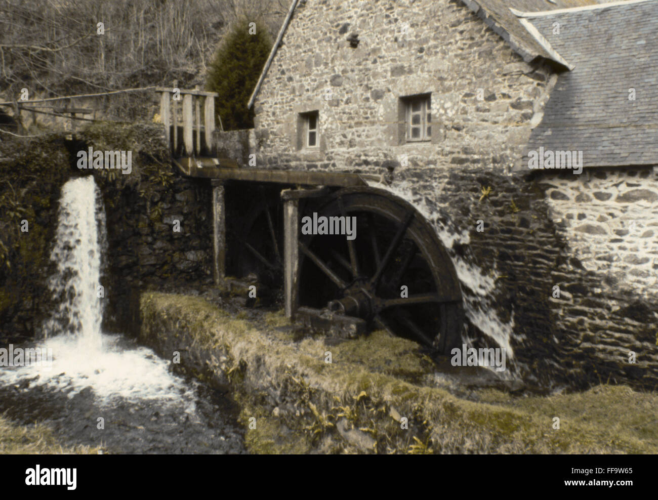 WATER MILL, FRANCE. /nPresent day French water-powered mill Stock Photo ...