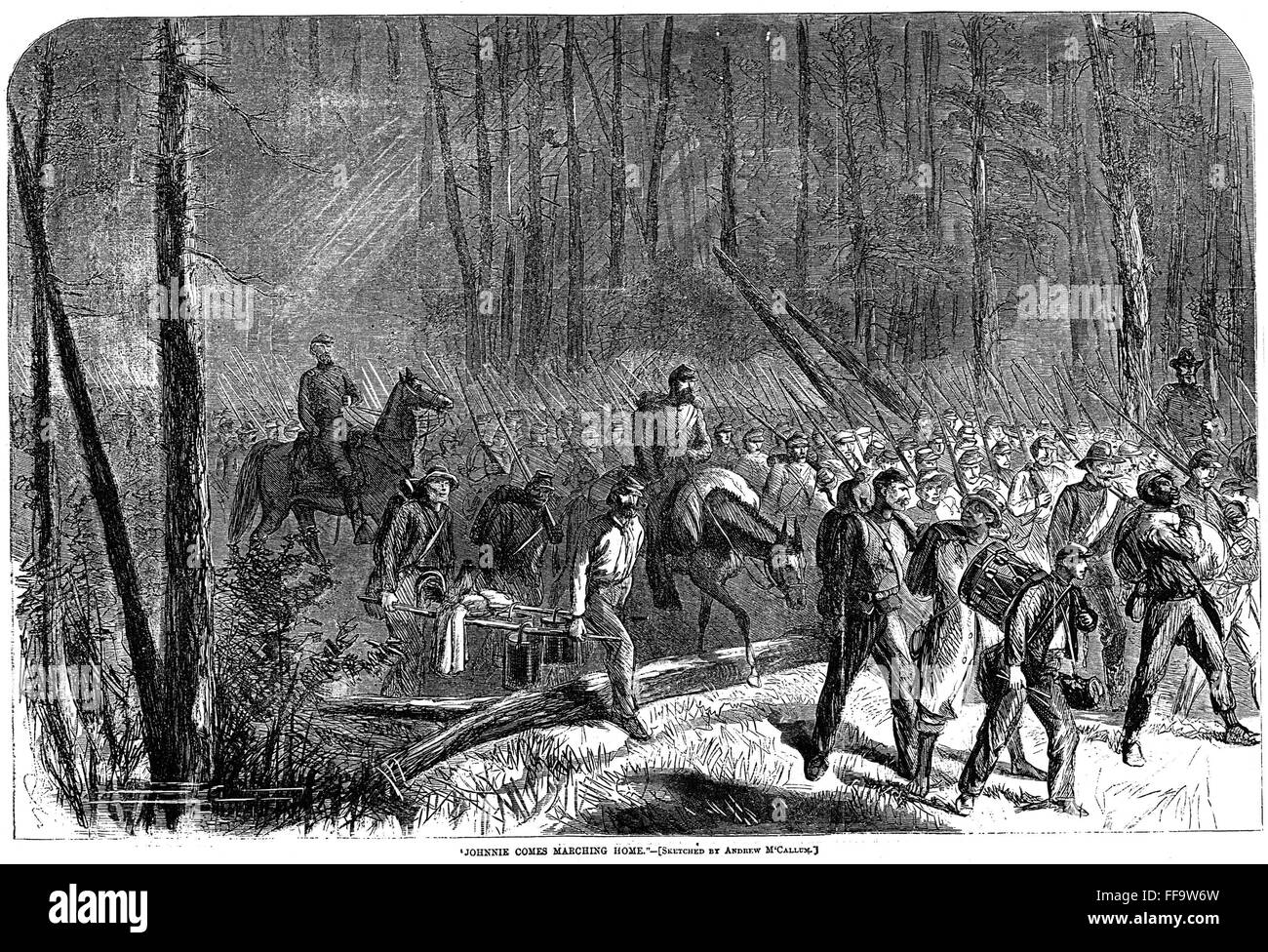 CIVIL WAR: WAR'S END, 1865. /nConfederate soldiers returning home after ...
