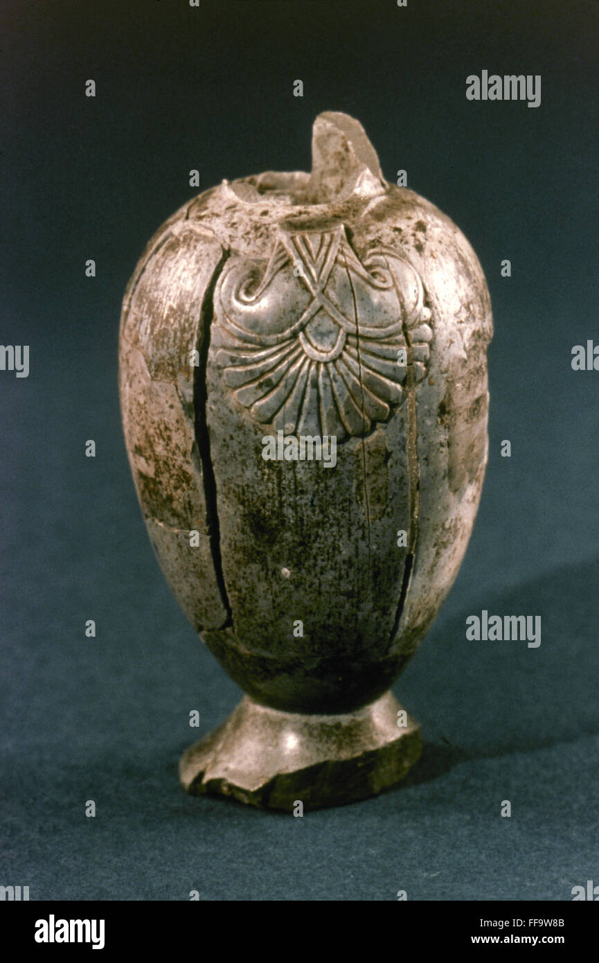 ASSYRIAN JUG. /nJug made of ivory. From Nimrud, Assyria. 9th-8th ...