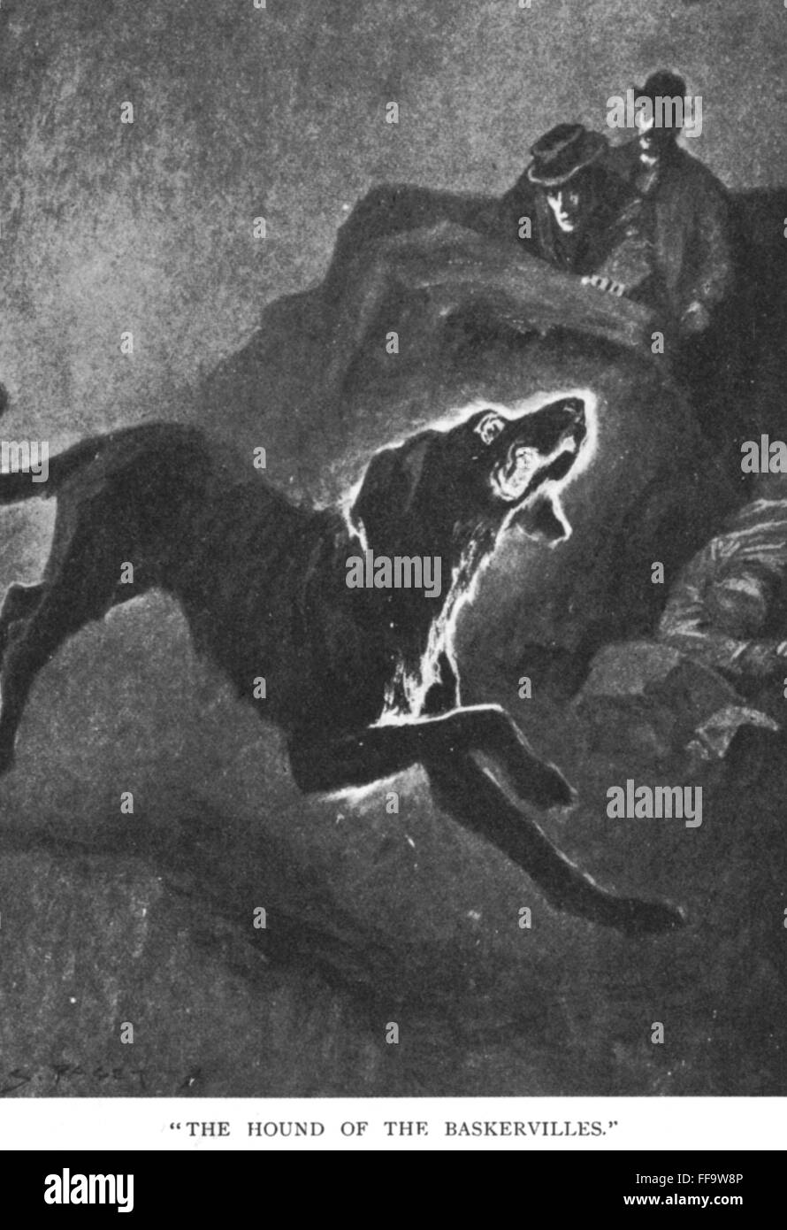 HOUND OF THE BASKERVILLES. /nIllustration by Sidney Paget from the ...