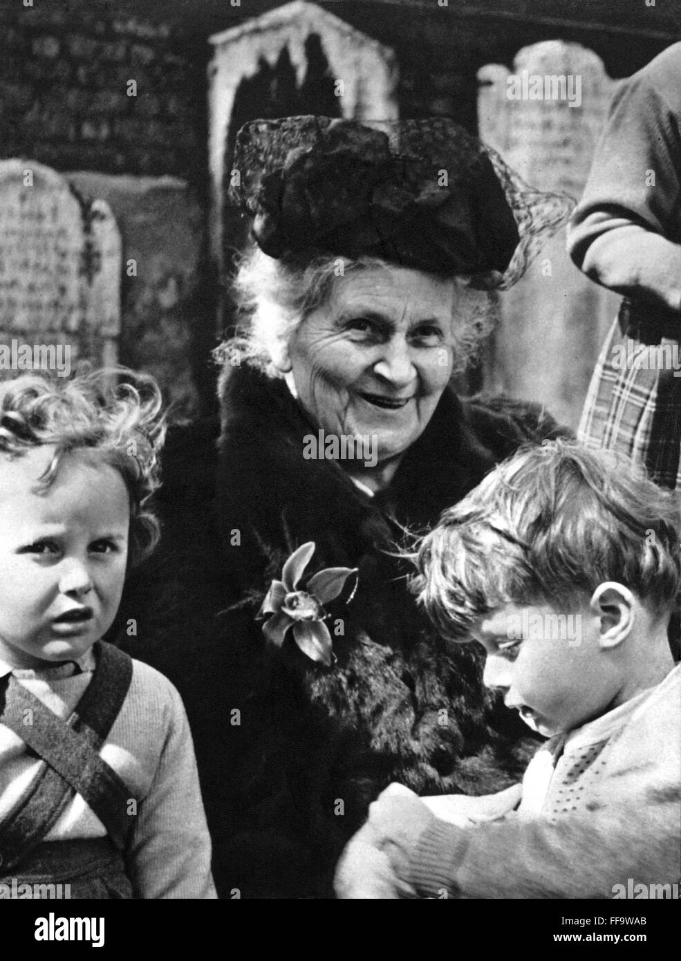 MARIA MONTESSORI /n(1870-1952). Italian educator and physician Stock ...