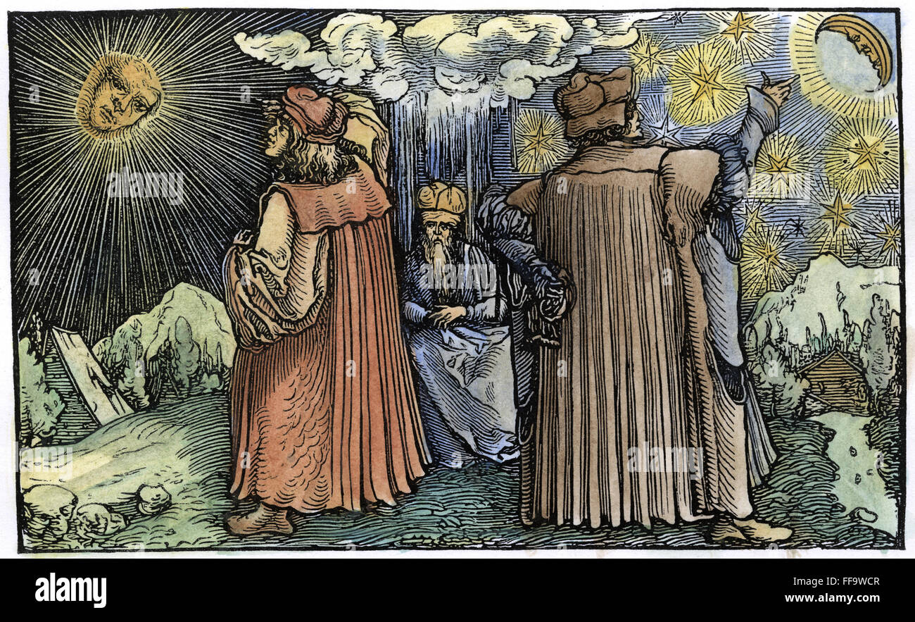 PLANETARY SYSTEMS, 1537. /nWoodcut from an edition of Boethius ...