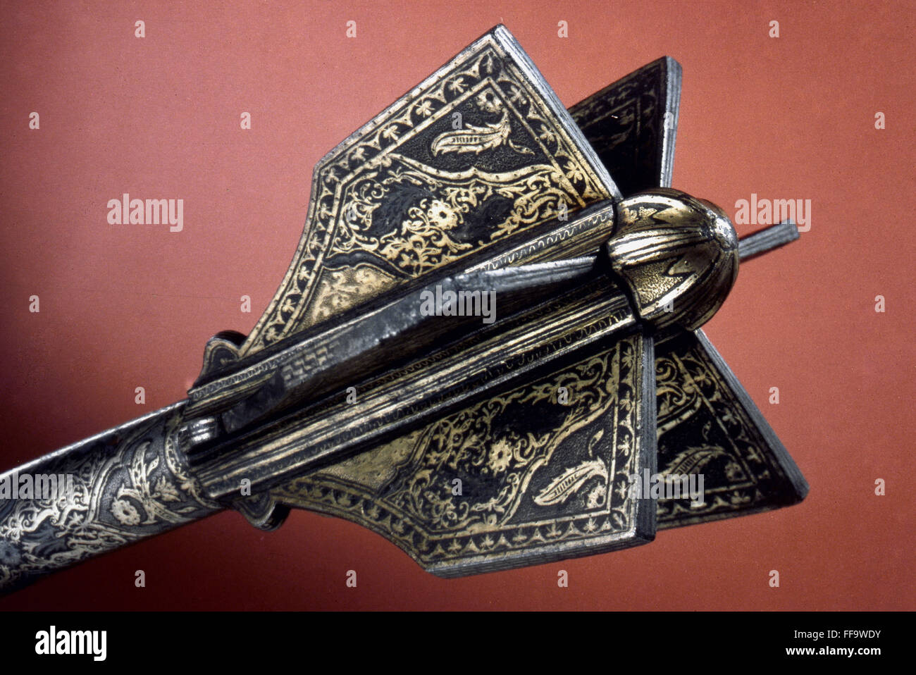 RUSSIAN PARADE MACE. /nDetail of Russian shestoper, or parade mace, of ...