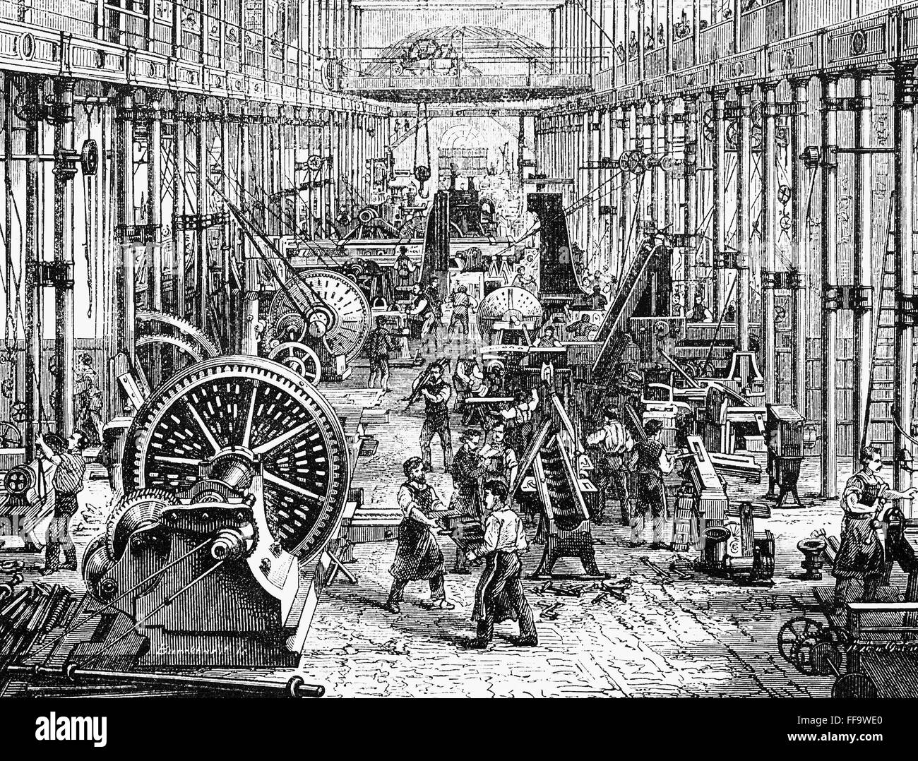 GERMANY: FACTORY, c1860. /nMachine room of the Hartmann Machine Tool ...