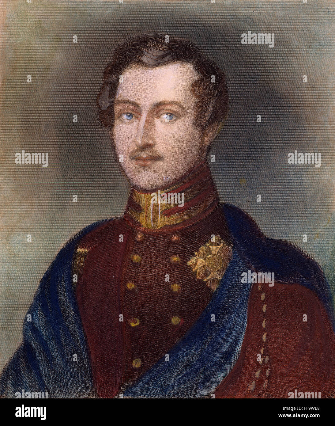 PRINCE ALBERT OF ENGLAND /n(1819-1861). English line-and-stipple ...