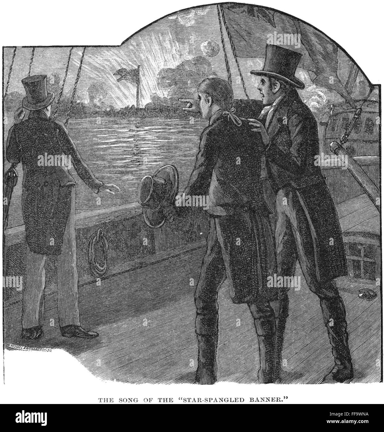 FRANCIS SCOTT KEY /n(1779-1843). American lawyer and poet. Witnessing ...