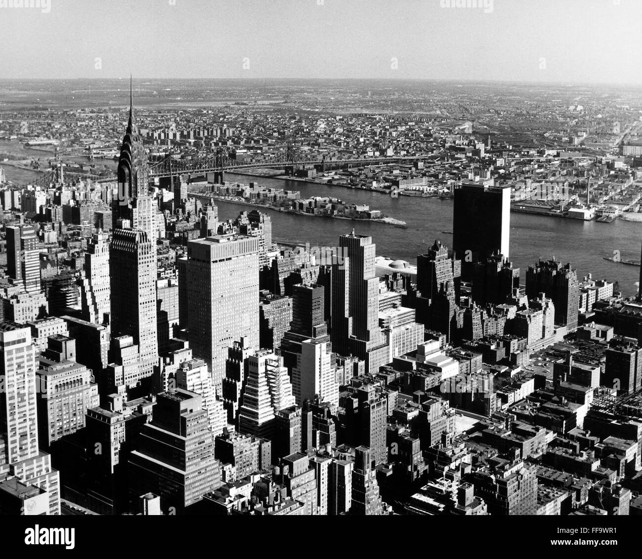 NEW YORK CITY SKYLINE, 1958. /nView of New York City from the top of ...