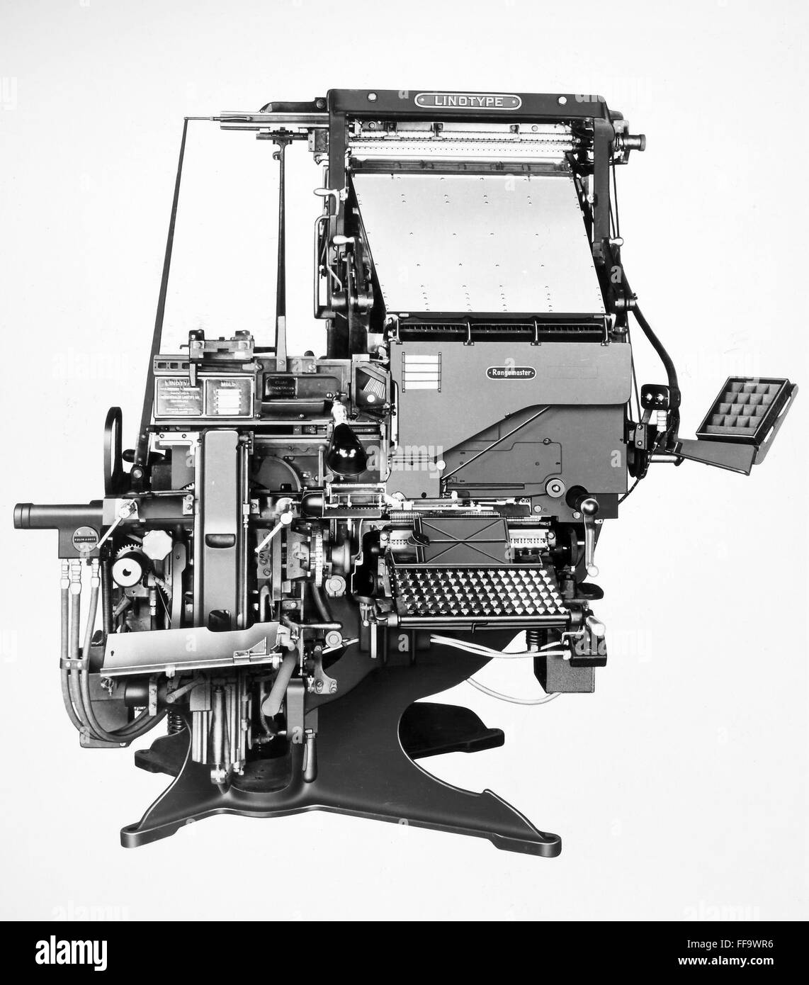 LINOTYPE MACHINE, c1950. /nAn Ottmar Mergenthaler linotype typesetting ...