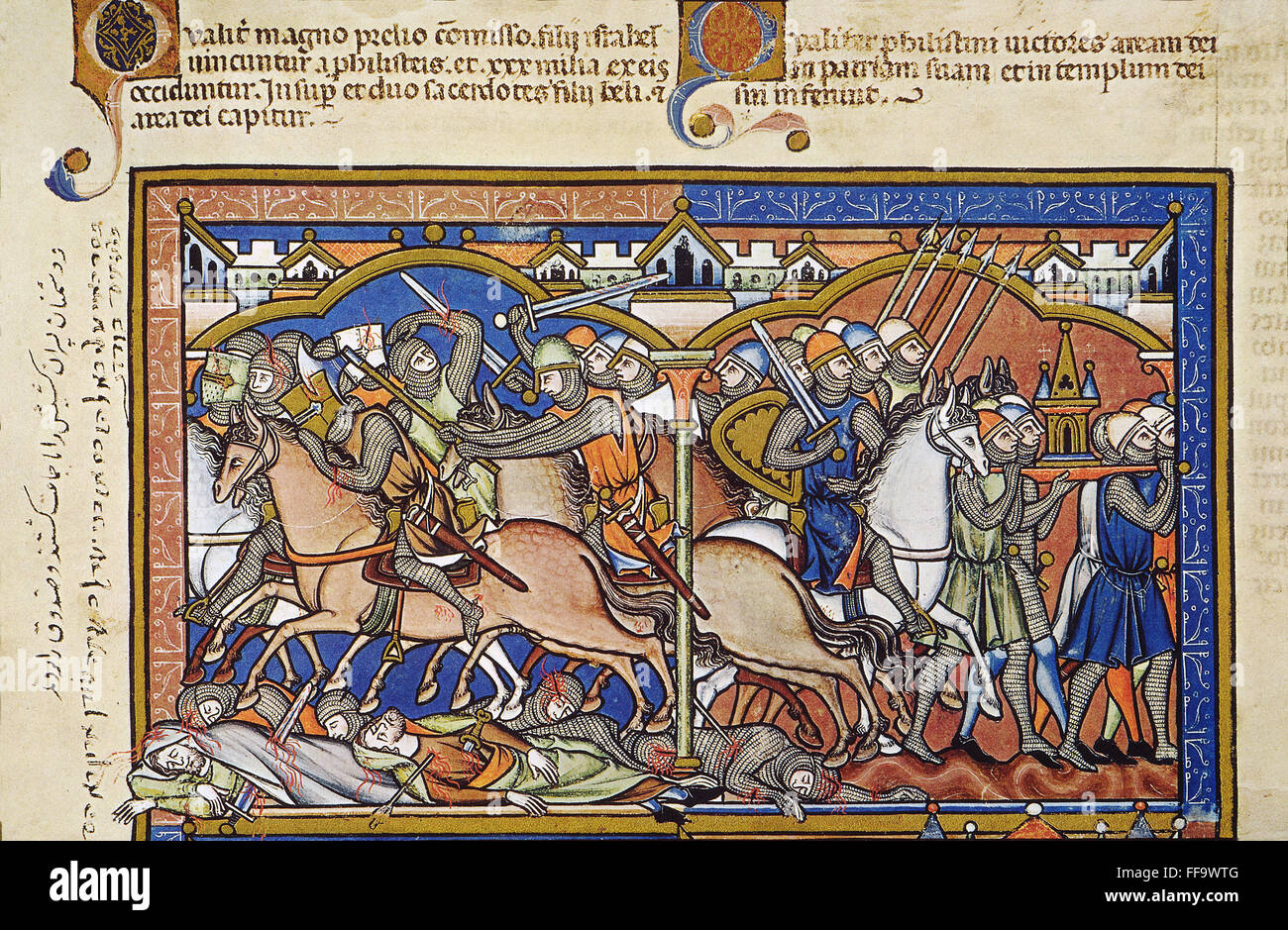 PHILISTINES VICTORY. /nAn Old Testament Battle Scene depicting the ...