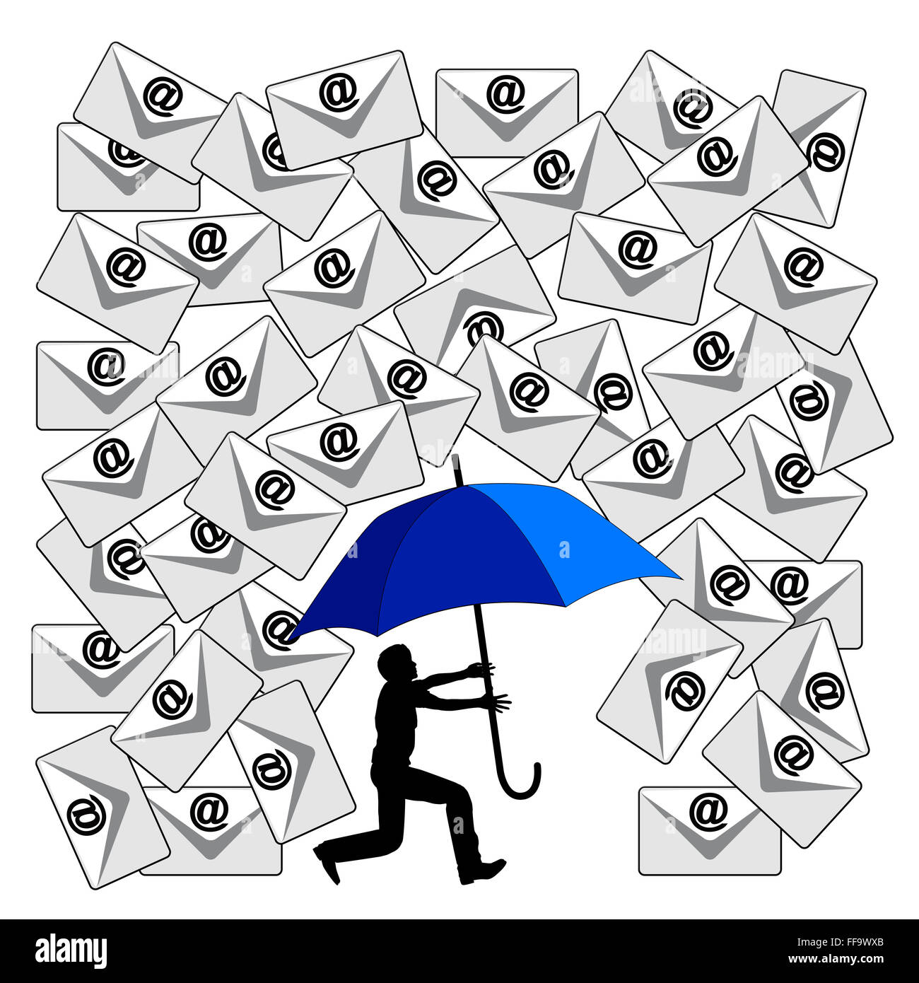 Man check email computer Cut Out Stock Images & Pictures - Alamy