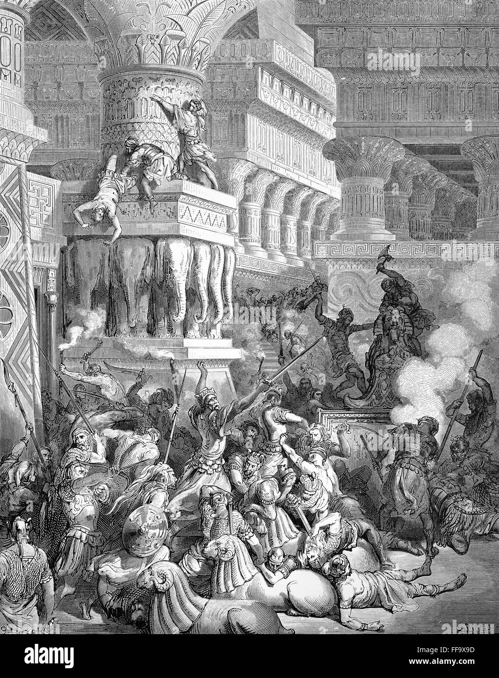 JONATHAN & TEMPLE OF DAGON. /nJohnathan destroying the Temple of Dagon ...