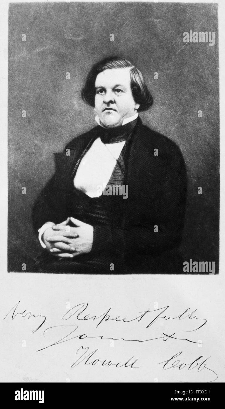 HOWELL COBB (1815-1868). /nAmerican politician. Photograph, c1849-1851 ...