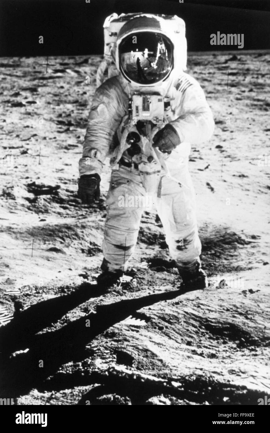 APOLLO 11: BUZZ ALDRIN. /nEdwin 'Buzz' Aldrin standing on the moon, 20 ...