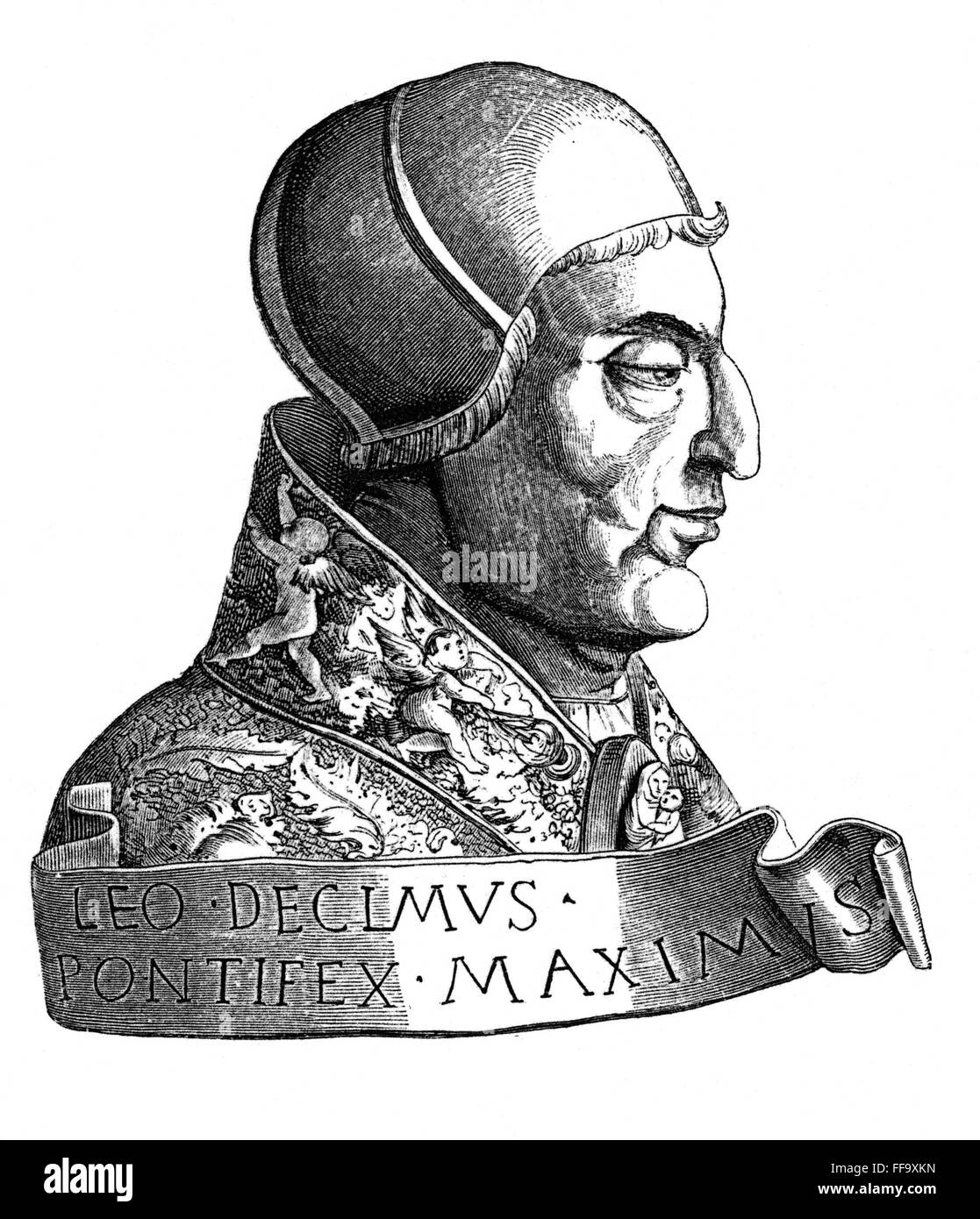 LEO X (1475-1521). /nOriginally Giovanni de'Medici. Pope 1513-1521 ...