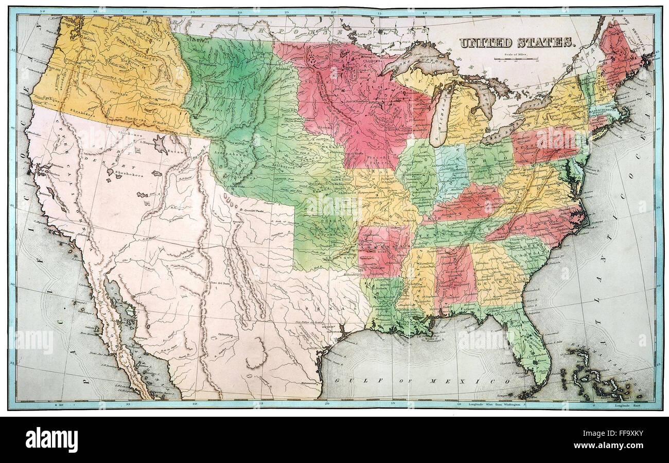MAP: UNITED STATES, 1837. /nEngraved map of the United States, 1837, by ...