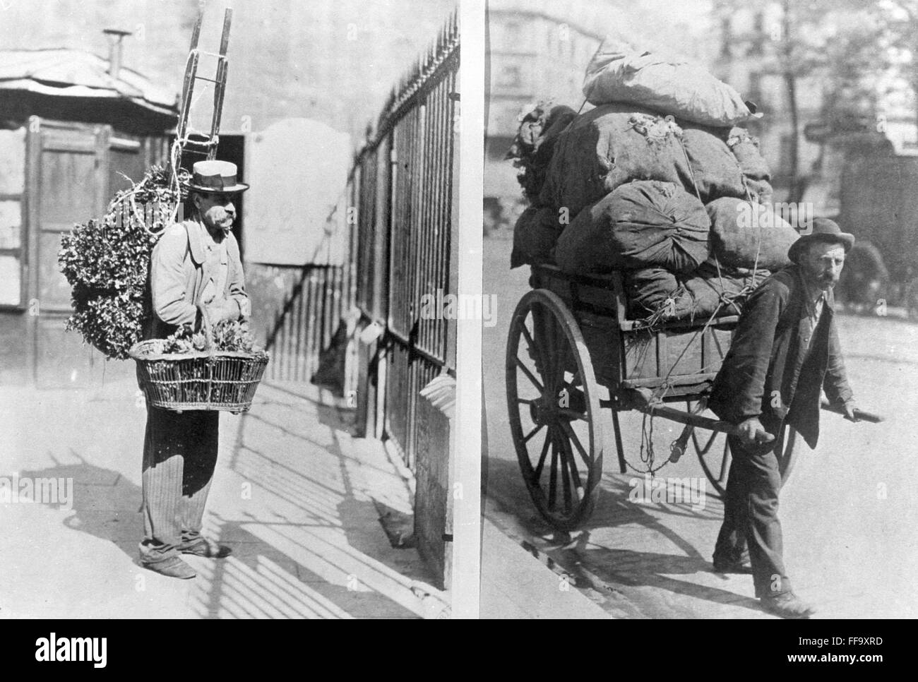 PARIS: VENDORS, c1910. /nVegetable vendor and rag-picker. Photographs ...