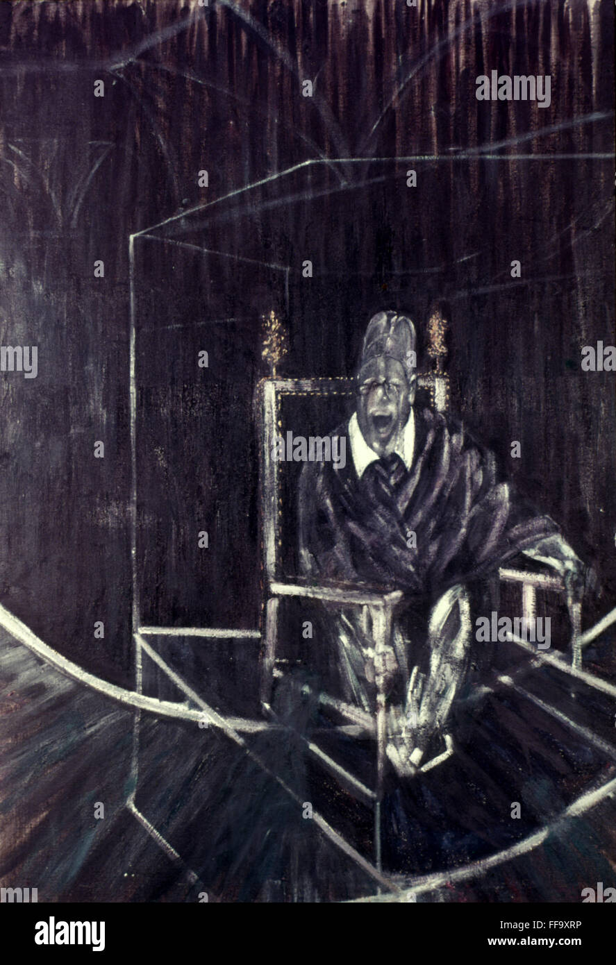 BACON: POPE II, 1951. /nOil on canvas by Francis Bacon. EDITORIAL USE ...