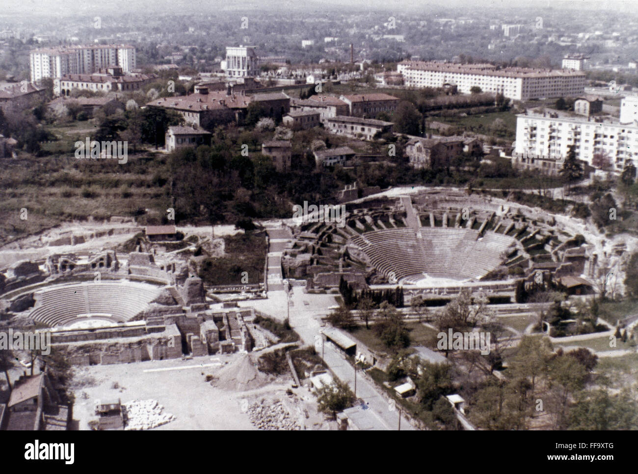 ROMAN AMPHITHEATRE. /nRoman theatres at Lyon, France Stock Photo - Alamy