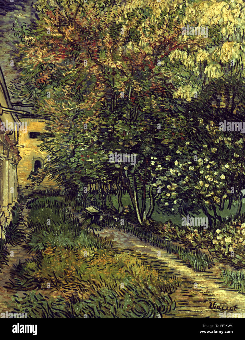 VAN GOGH: HOSPITAL, 1889. /nThe Park of St Paul's Hospital at St Remy ...