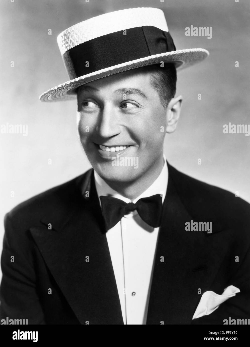 MAURICE CHEVALIER /n(1888-1971). French actor and singer. Photographed ...