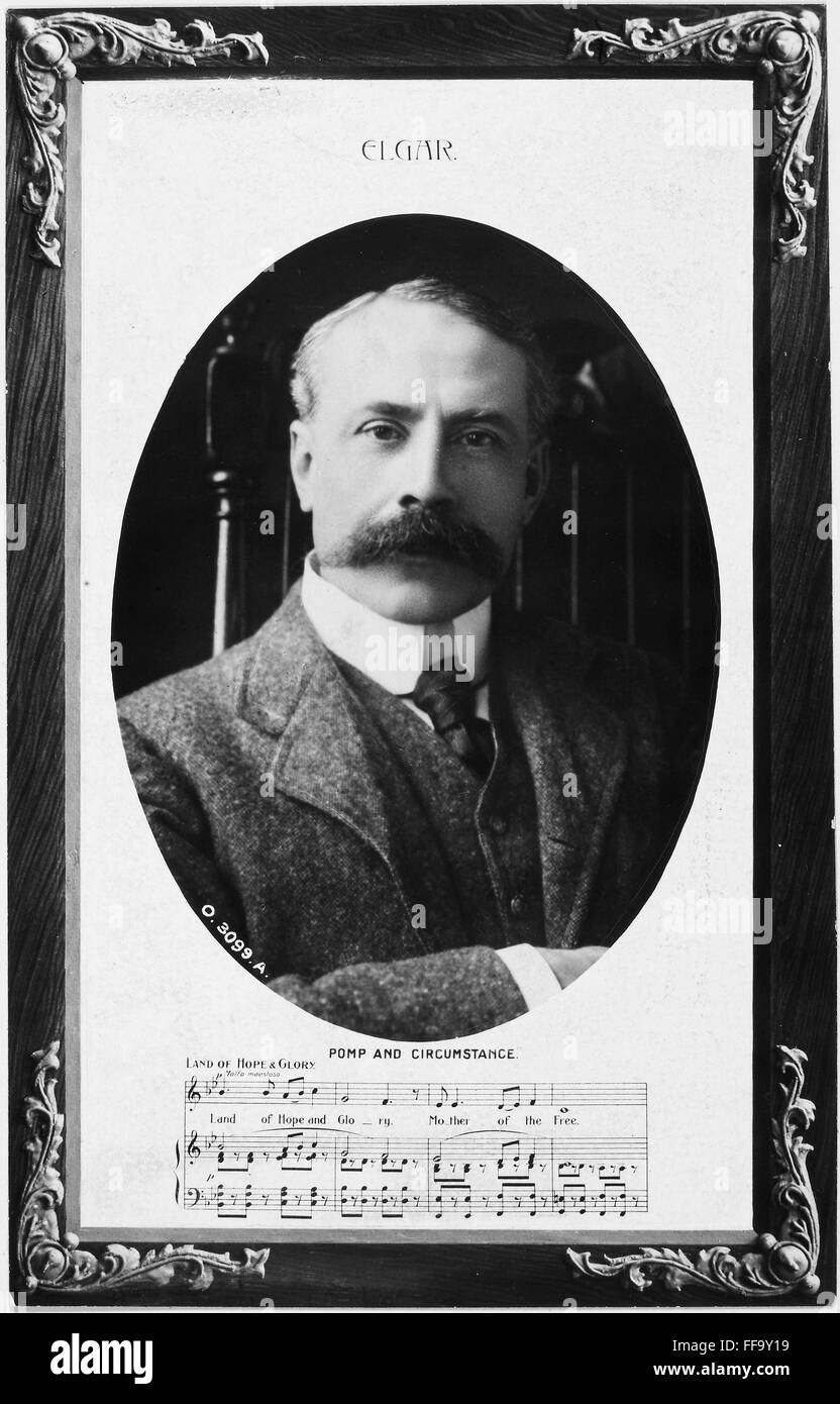 SIR EDWARD ELGAR /n(1857-1934). English composer. Publicity photograph ...