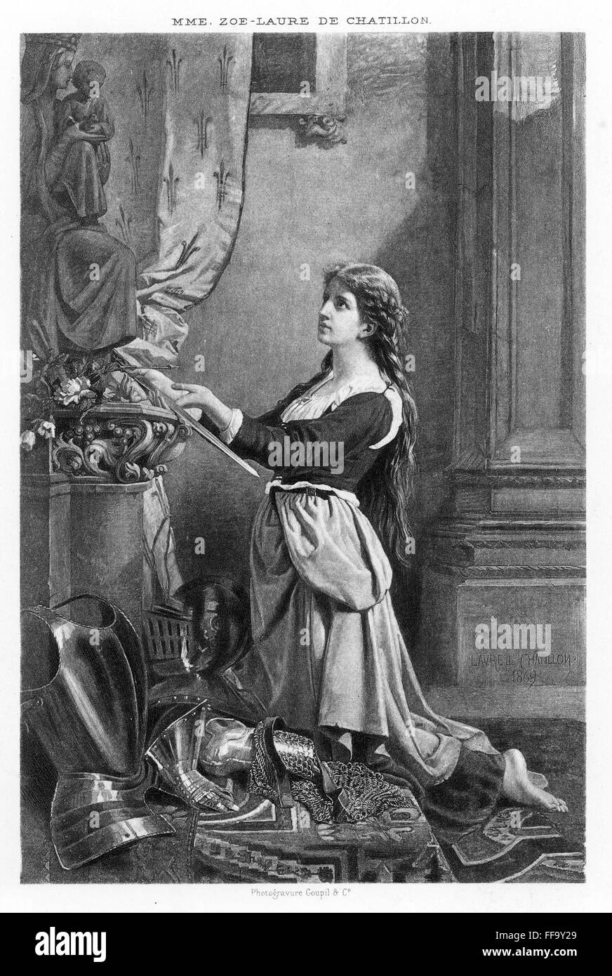 JOAN OF ARC (1412-1431). /nFrench national heroine. Photogravure ...