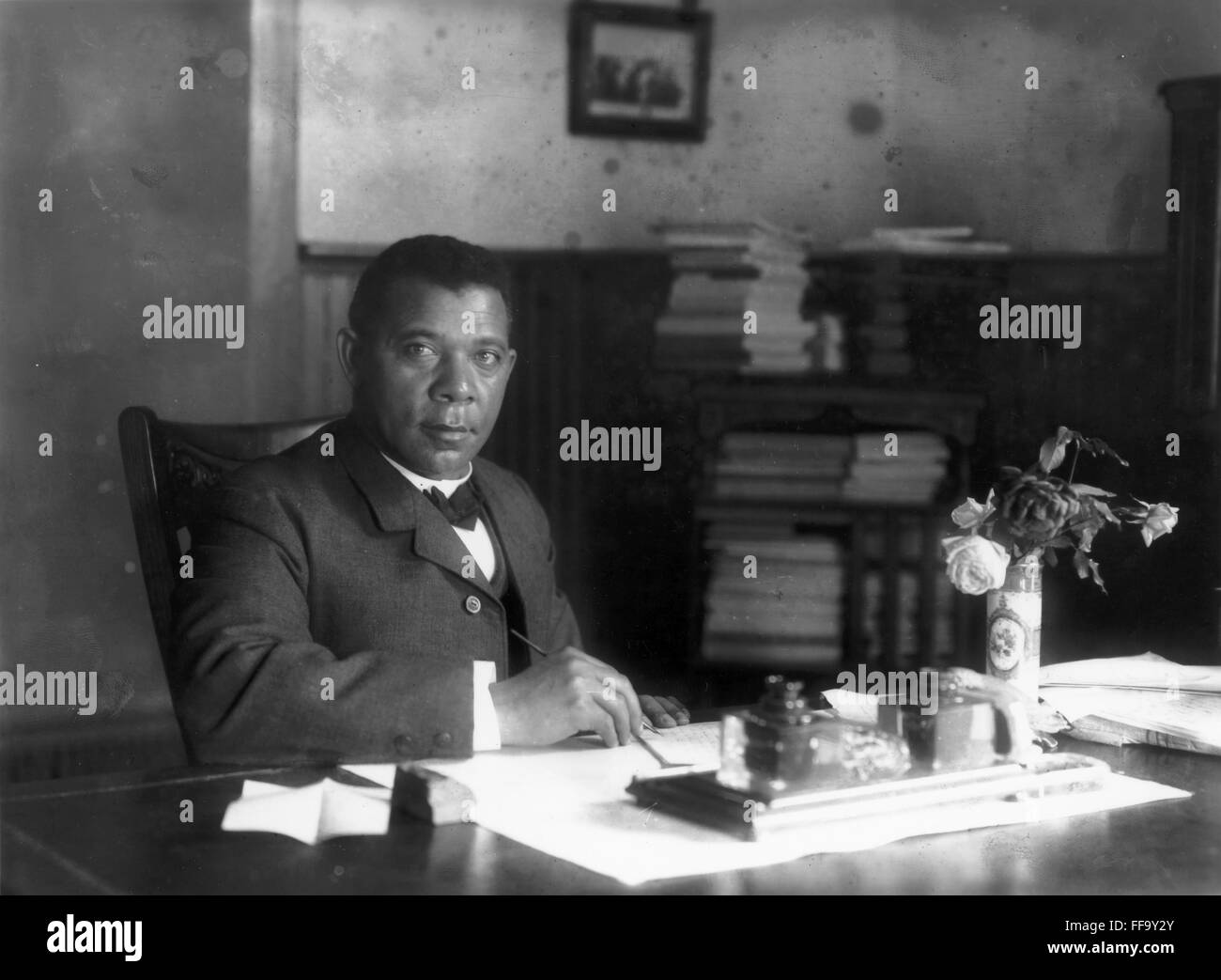 BOOKER T. WASHINGTON /n(1856-1915). American educator. Photographed in ...