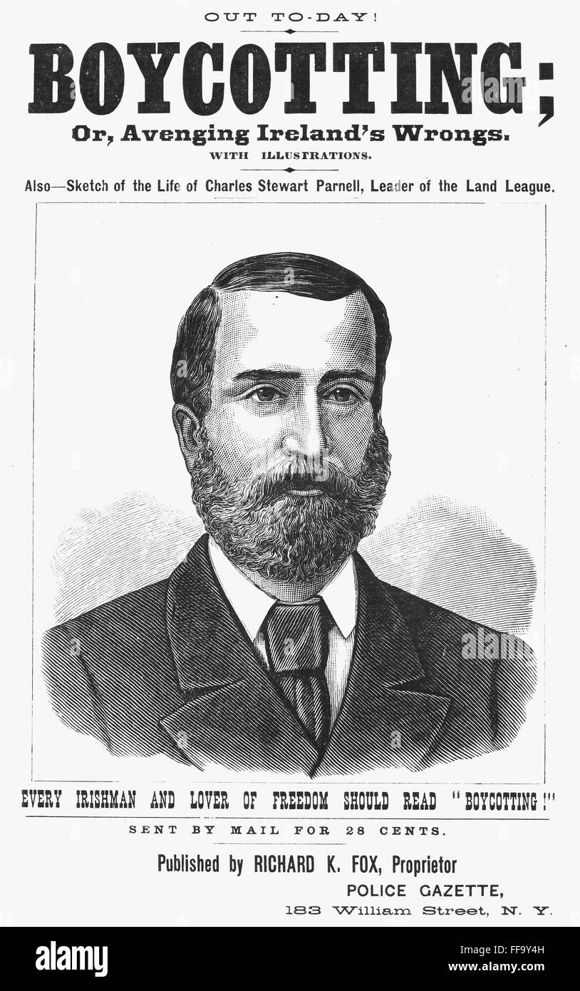 CHARLES PARNELL /n(1846-1891). Irish nationalist leader. American ...