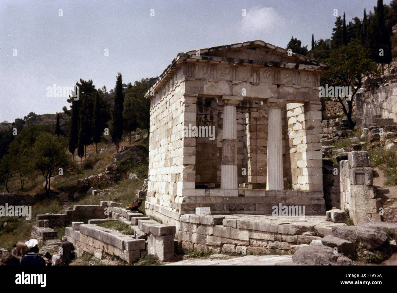 GREECE: DELPHI. /nThe Athenian Treasury of Parian marble, c490 B.C ...