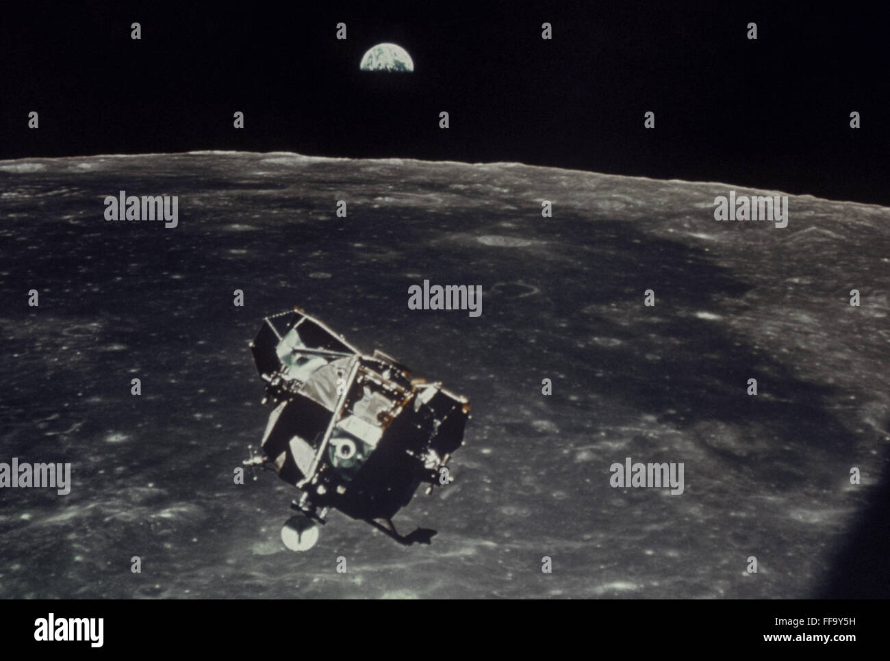 APOLLO 11: LUNAR MODULE. /nThe Apollo 11 Lunar Module preparing to dock ...