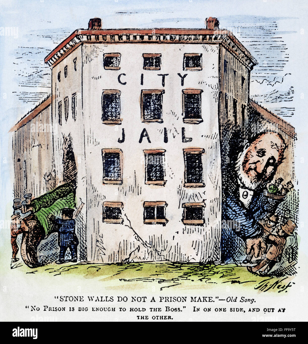 BOSS TWEED CARTOON, c1875. /n'Stone Walls Do Not a Prison Make ...