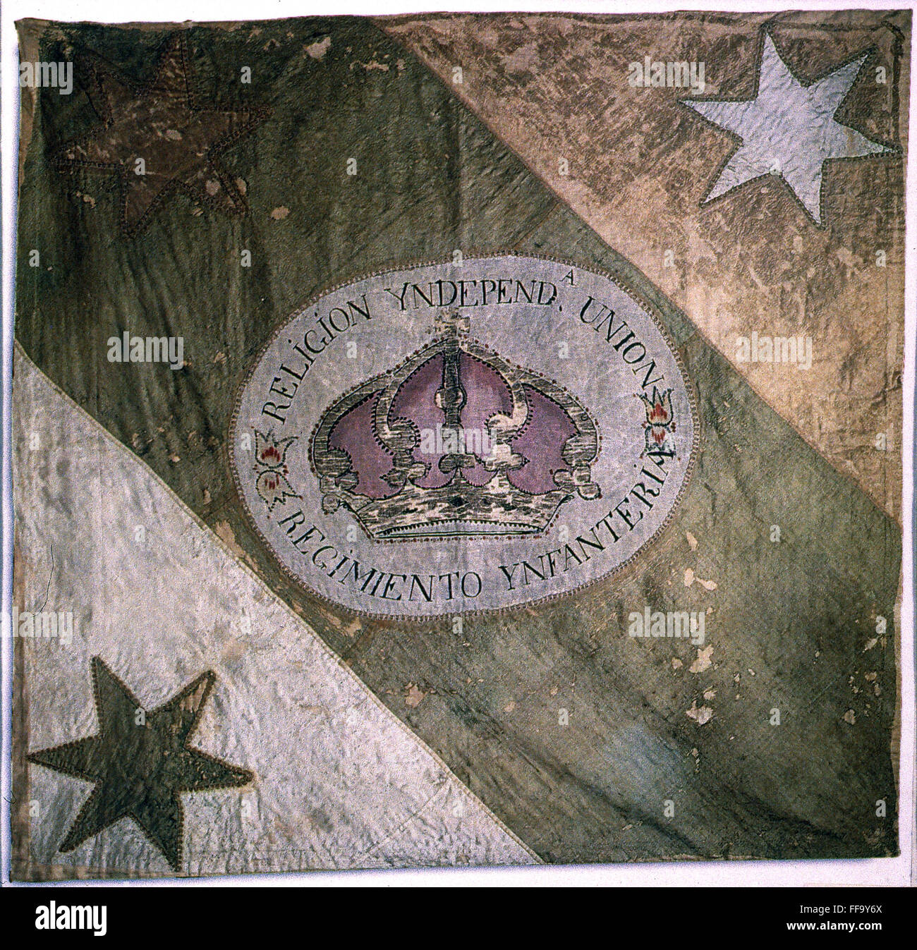 MEXICO: BANNER, c1821. /nBanner from Agustφn de Iturbide's Army of ...