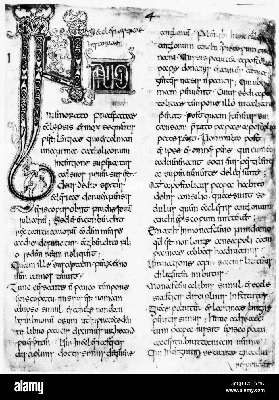 ST. BEDE: MANUSCRIPT. /nThe beginning of Book IV of the 'Ecclesiastical ...