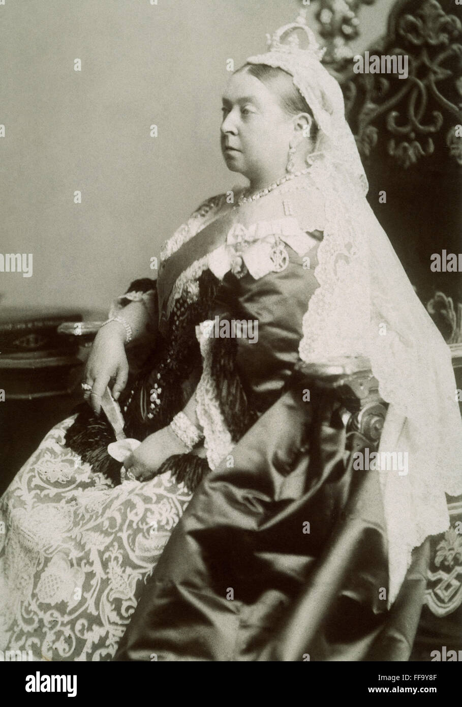 QUEEN VICTORIA OF ENGLAND. /n(1819-1901). Photographed in 1887 Stock ...
