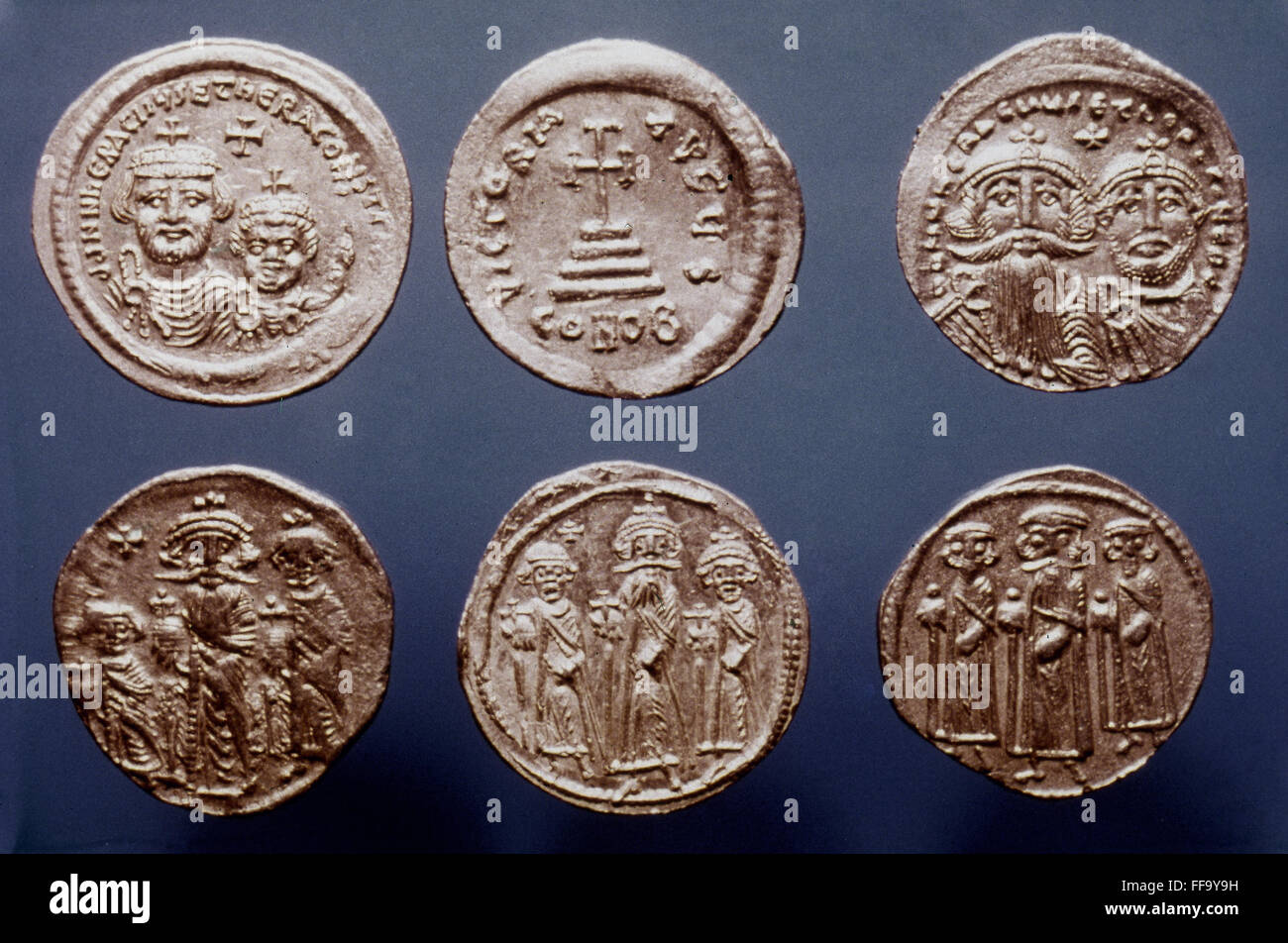 BYZANTINE COIN: HERACLIUS. /nGold solidi of Byzantine emperor Heraclius ...