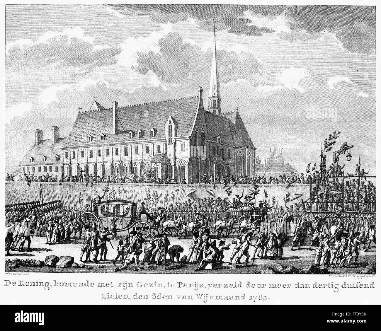 FRENCH REVOLUTION, 1789. /nThe return of the royal family to Paris ...