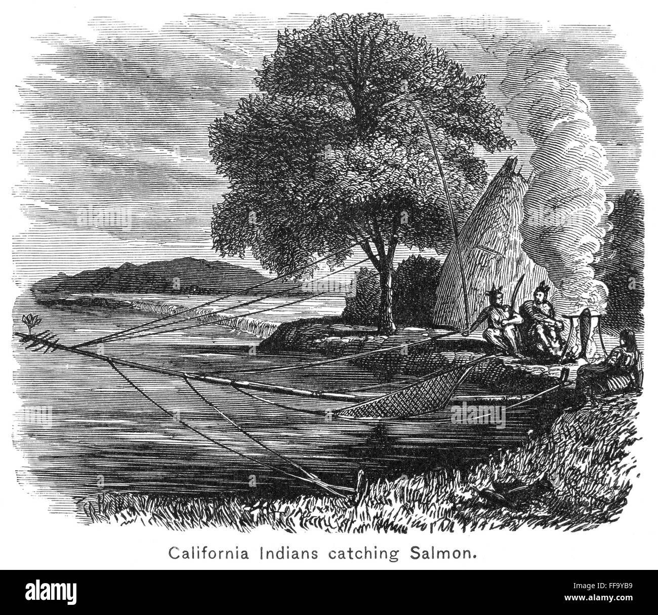 NATIVE AMERICANS: FISHING. /nCalifornia Native Americans catching ...
