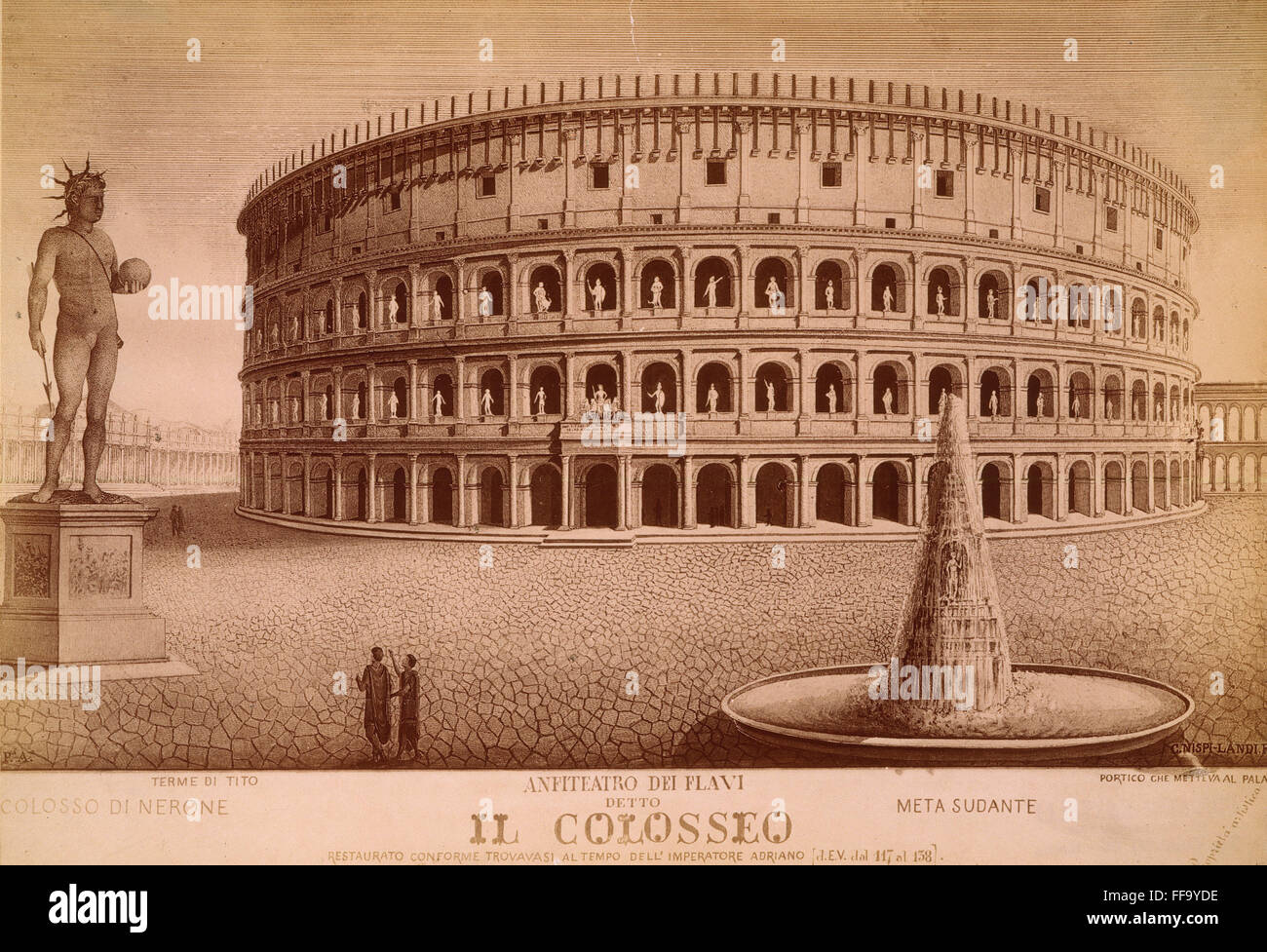 ROME: COLOSSEUM. /nThe Colosseum at Rome: copper engraving, Italian ...