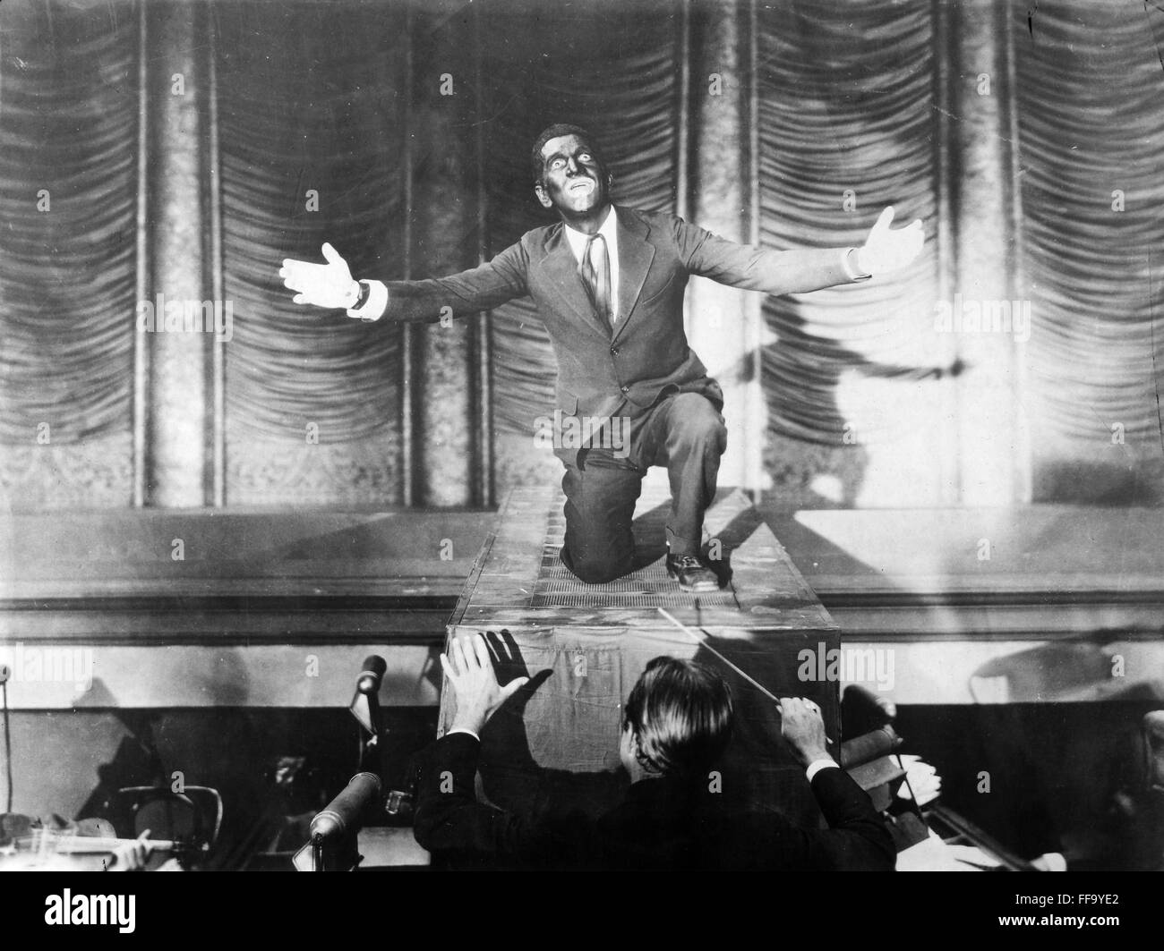AL JOLSON (1886-1950). /nAmerican singer. In a scene from The Jazz ...