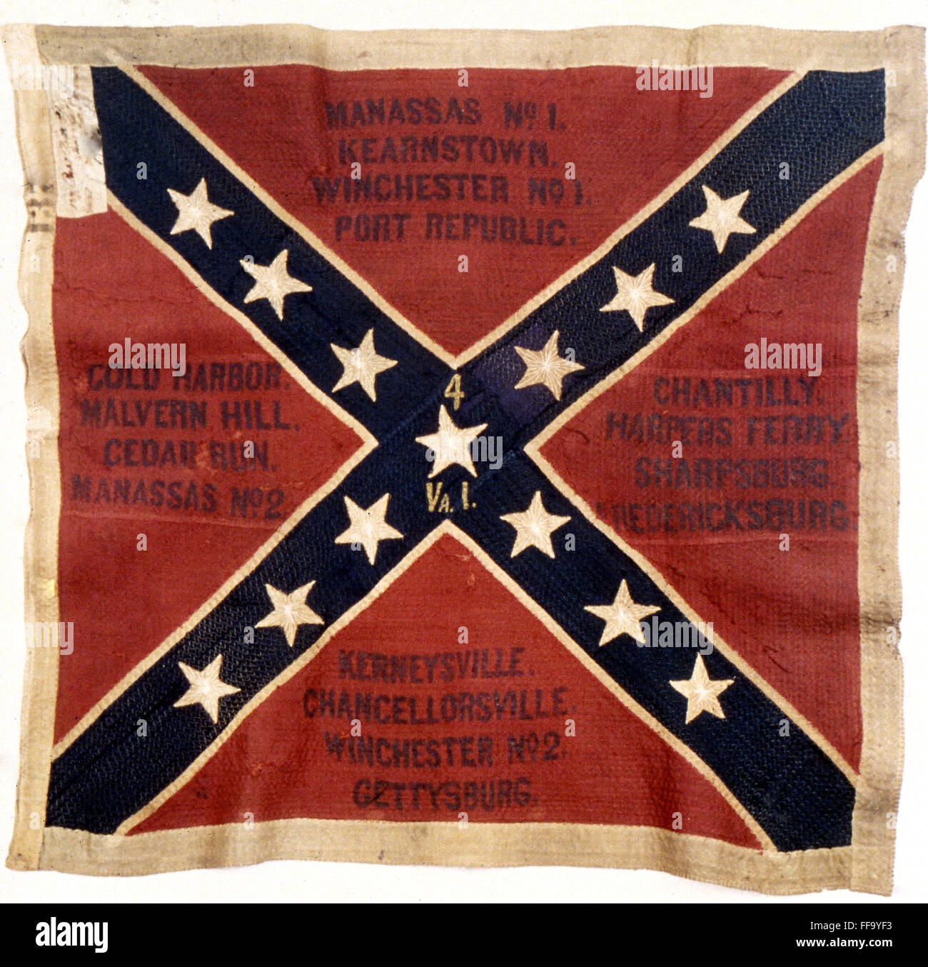 CONFEDERATE FLAG, 1863. /nFlag of the 4th Virginia Infantry, Army of ...