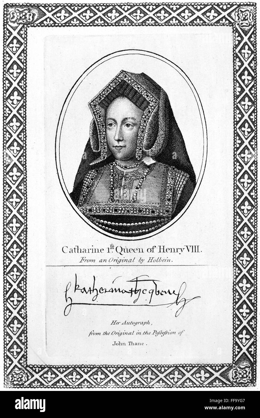 CATHERINE OF ARAGON /n(1485-1536). First wife of King Henry VIII of ...