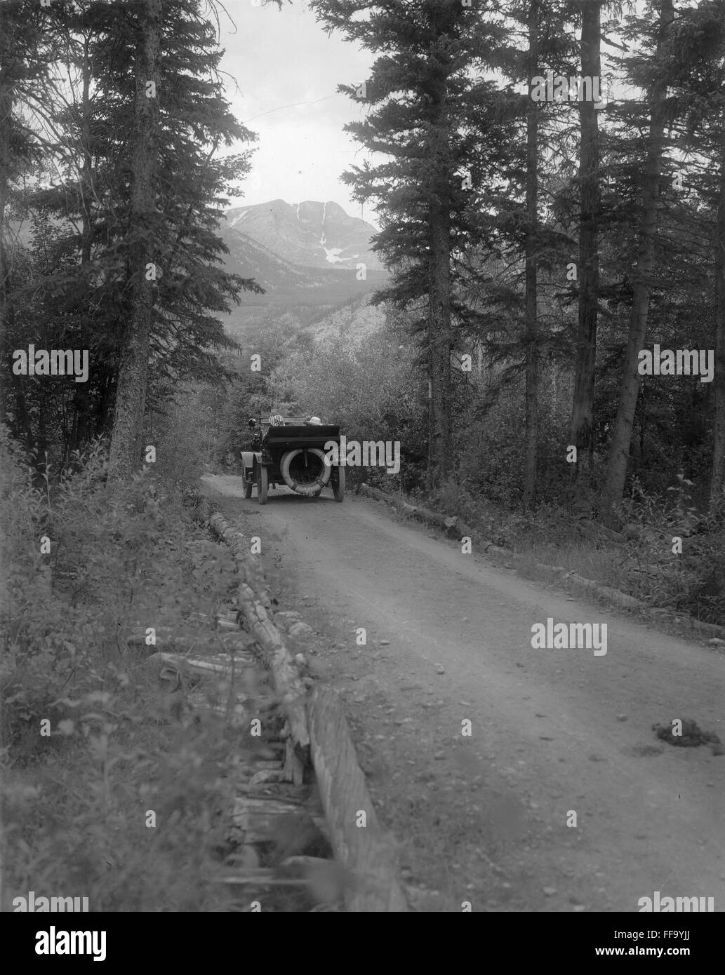 ROCKY MT. NATIONAL PARK. /nA corduroy road running through Rocky ...