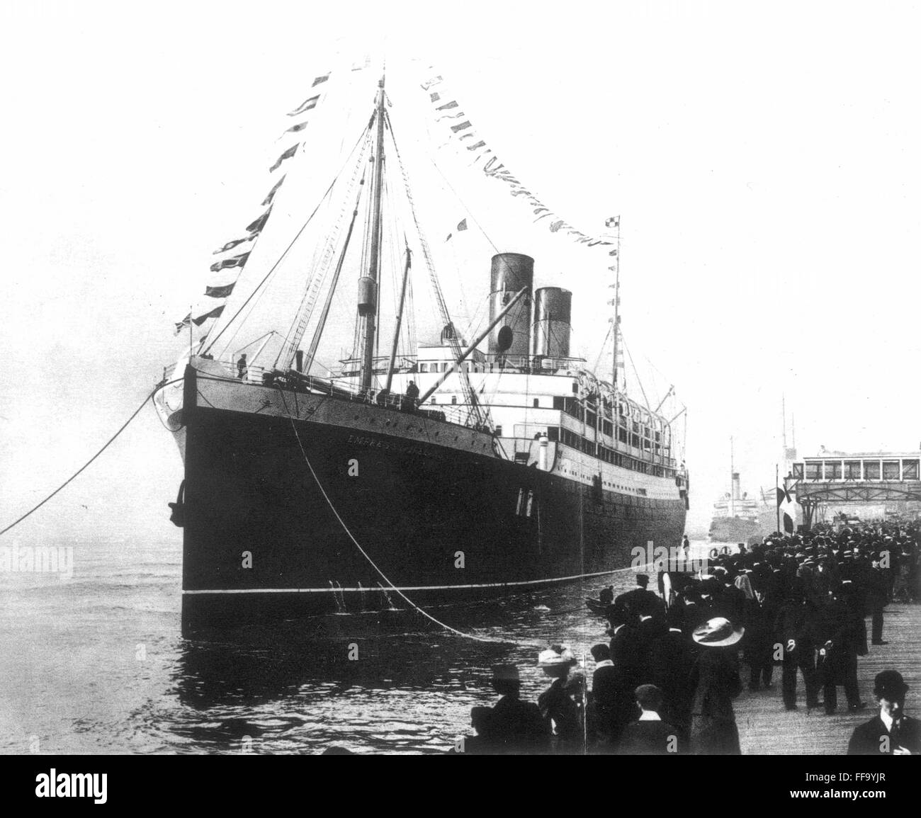 STEAMSHIP ACCIDENT, 1914. /nThe 'Empress of Ireland' in port before the ...
