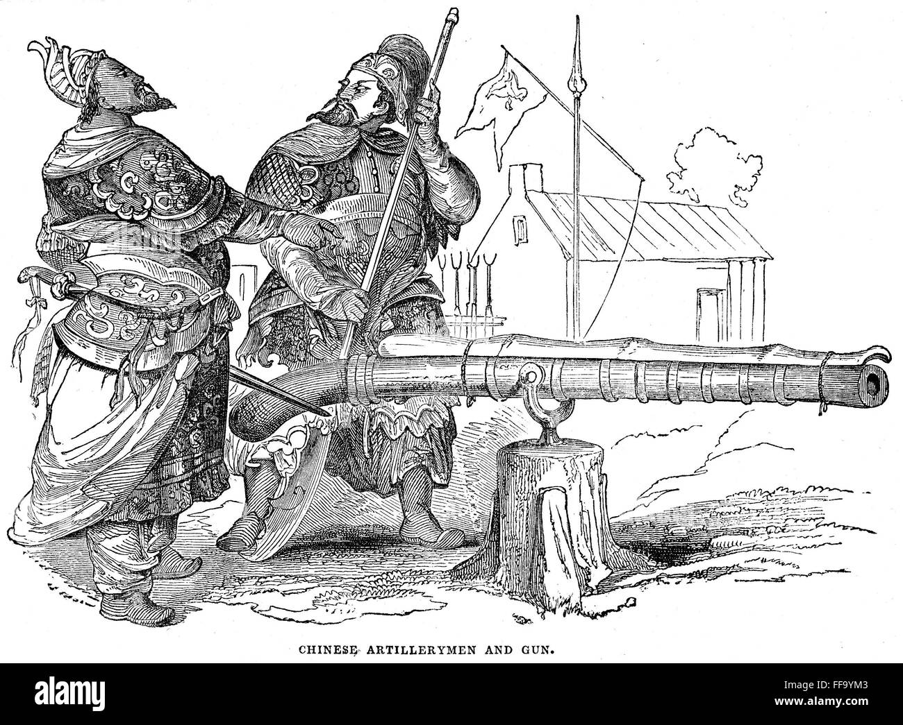 FIRST OPIUM WAR, 1842. /nChinese artillerymen at their gun during the ...