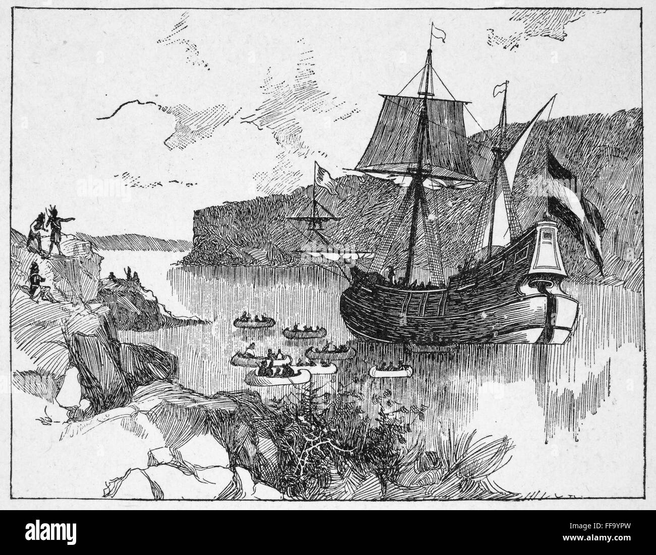 HENRY HUDSON (d. 1611). /nEnglish navigator. Henry Hudson's 'Half Moon ...