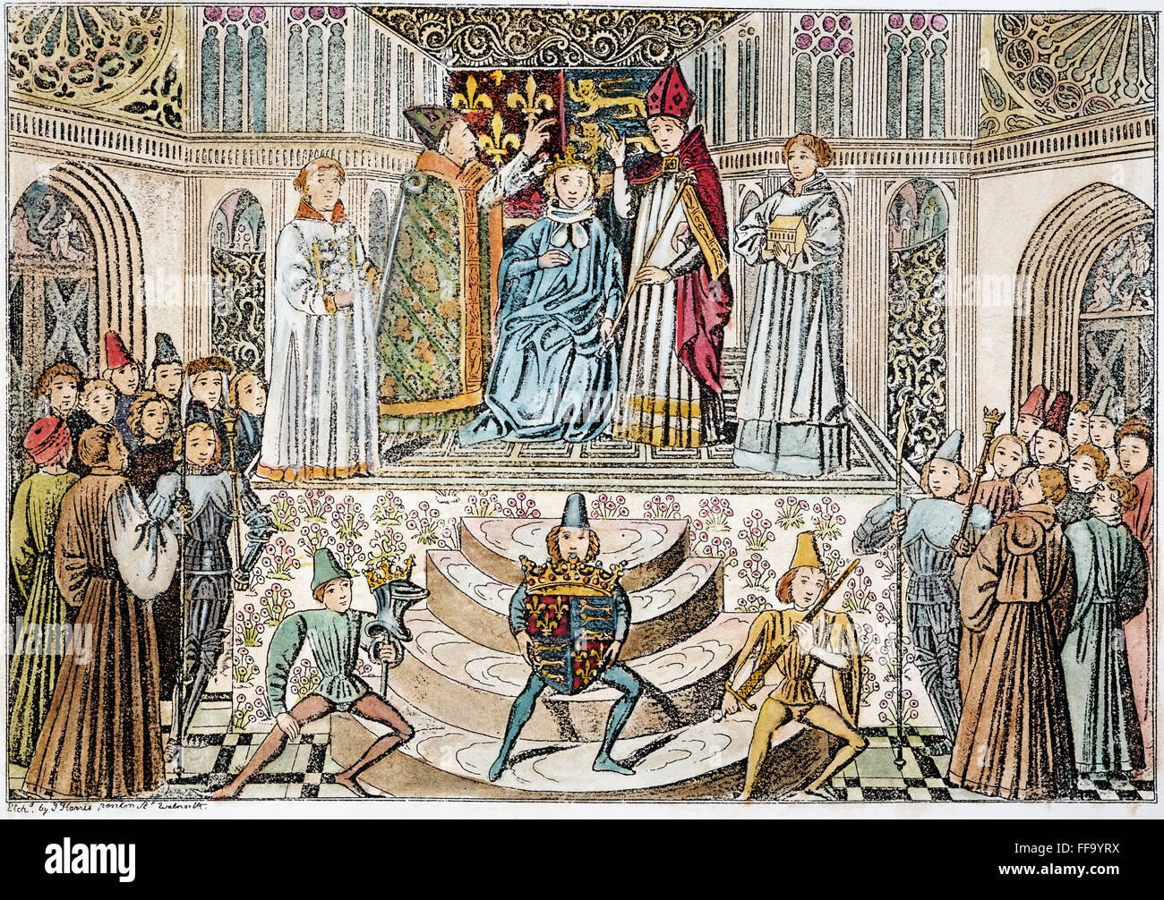 HENRY VII CORONATION. /nHenry, Duke of Lancaster, crowned King Henry ...