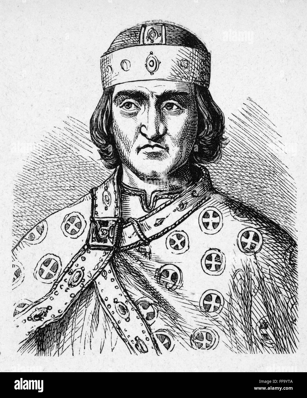WITTEKIND (d. c807). /nWestphalian chieftain. Wood engraving, German ...