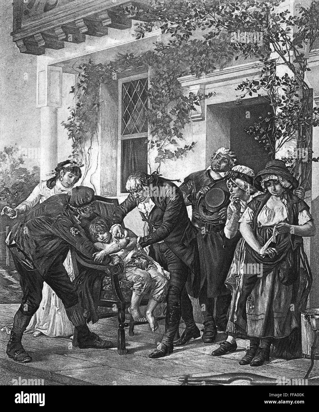 EDWARD JENNER (1749-1823). /nThe First Vaccination by Doctor Jenner, 14 ...