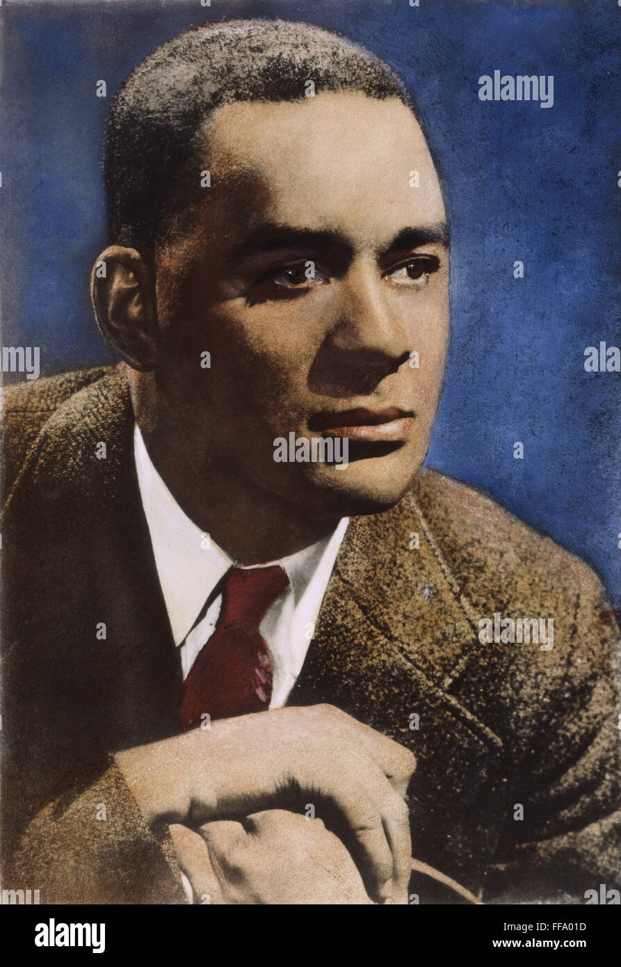 RICHARD WRIGHT (1908-1960). /nAmerican novelist. Oil over a photograph ...